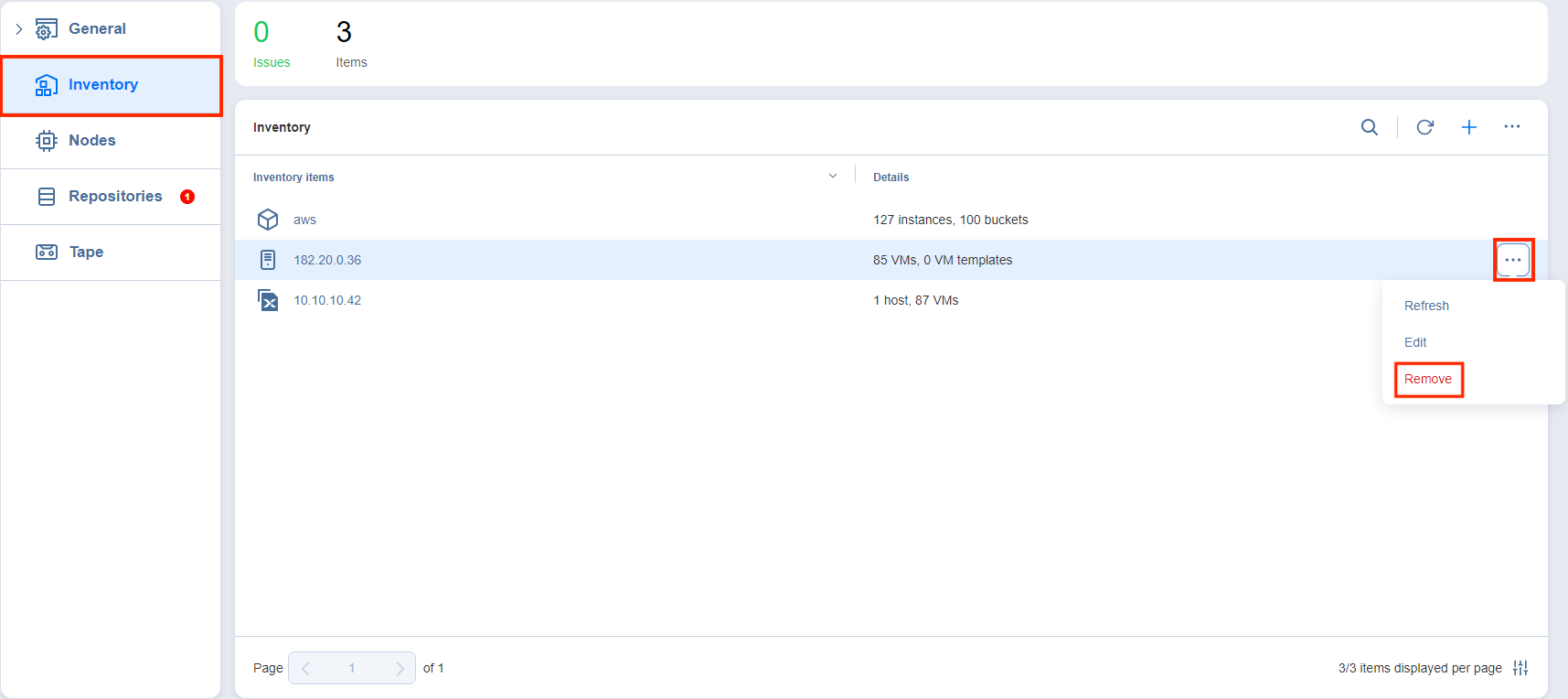 Removing Items from Inventory